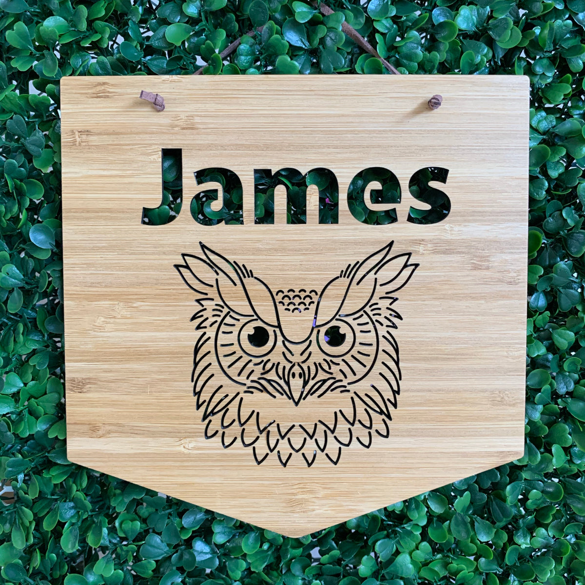 Owl name banner – Wombat Laser