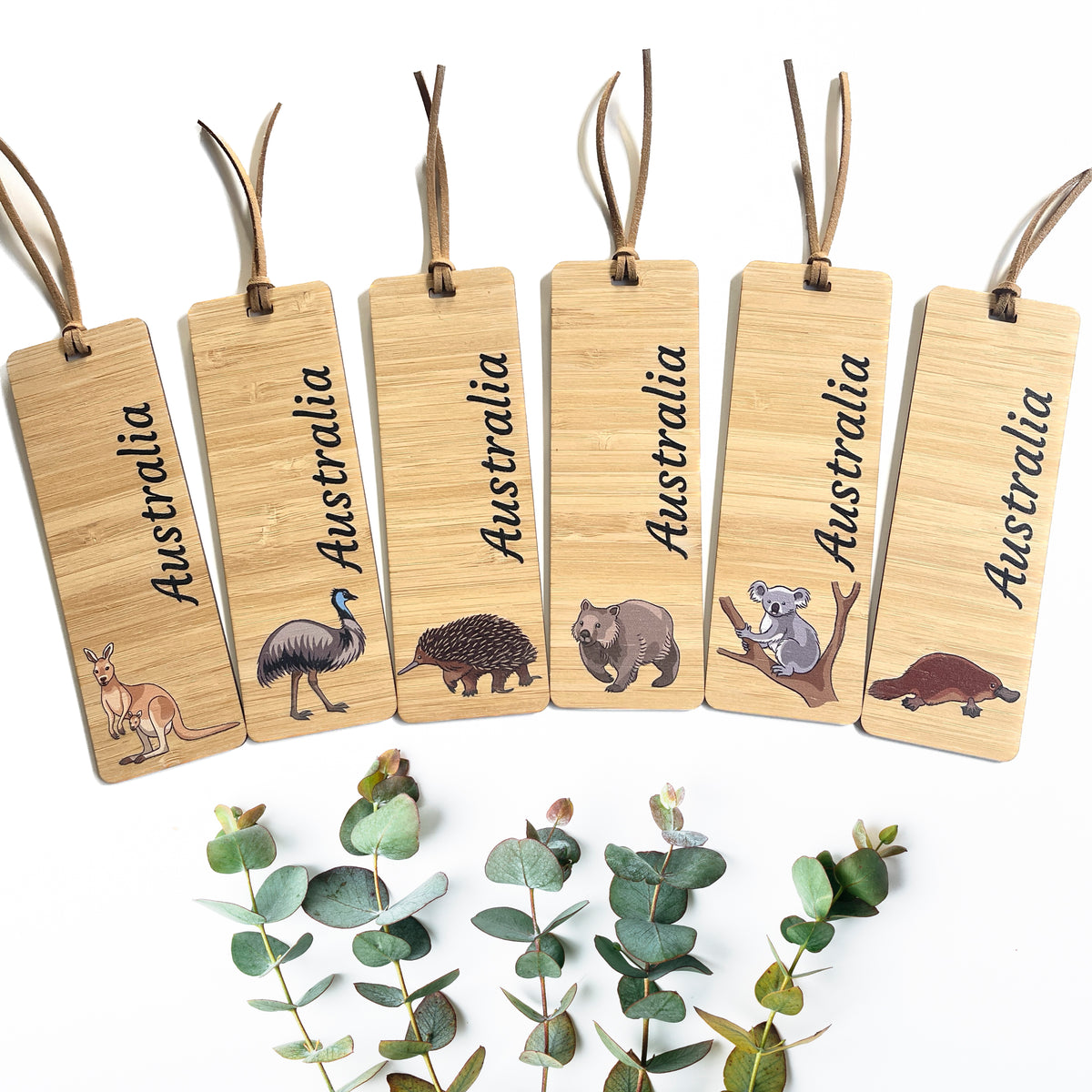 Australian wildlife bamboo bookmark – Wombat Laser