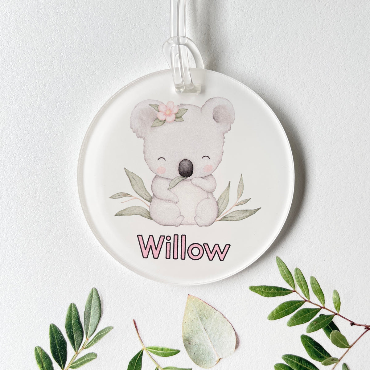 Koala bag tag - watercolour koala designs – Wombat Laser