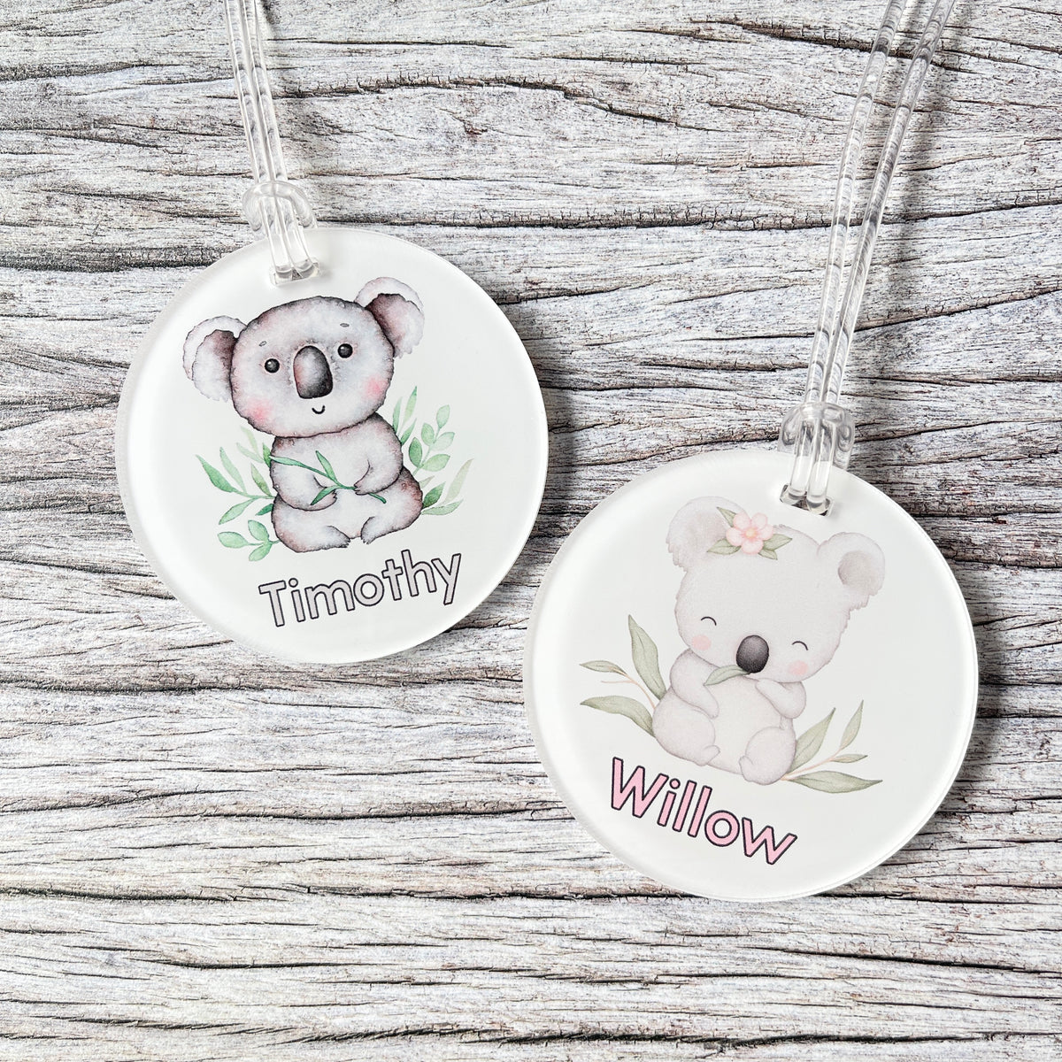Koala bag tag - watercolour koala designs – Wombat Laser